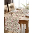 Burlap Table Runner 36 Inches Long, Spring Pink Rose Bird Valentine's ...