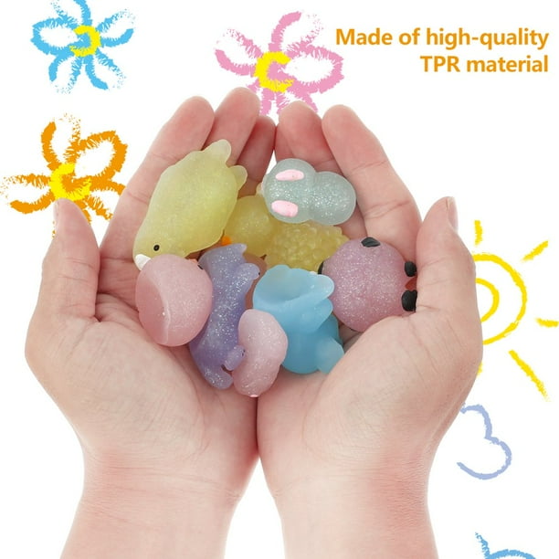AMERTEER Mochi Squishy Toys 28 Pack Glitter Mochi Fidget Toys Mini ...