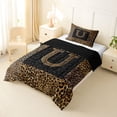 Catabedysis Brown Leopard Print Twin Comforter Sets For Girl,Chic ...