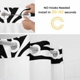 Abstract Tiger Print No Hook Shower Curtain and Snap in Liner Set ...