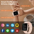 Women's Pink Smartwatch: Phone Call & Message Reminder, Step Counter ...