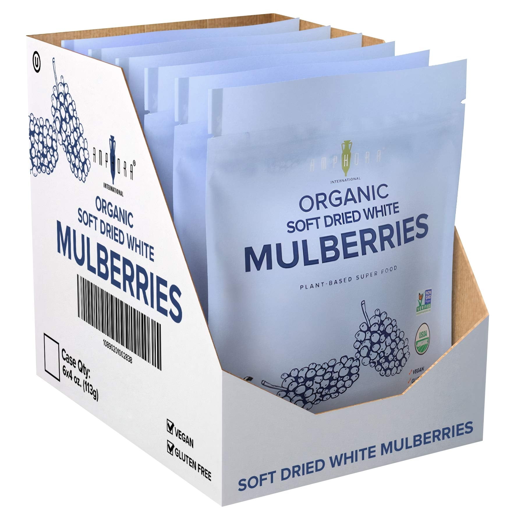 Amphora Soft Dried All Natural Organic Mulberry Healthy Snack Fruits ...