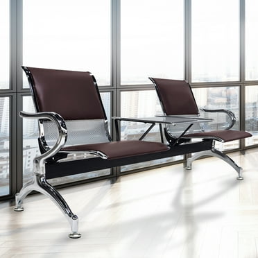 3-Seat Lobby Bench with Arms - Ideal for Office, Bank, Hospital, School ...