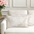 Crane Pillow Covers Set of 4, Japanese Crane Silhouette Floral Leaf ...