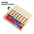 Wooden Connect 4 in A Row Strategy Board Game Set with Storage Box for ...
