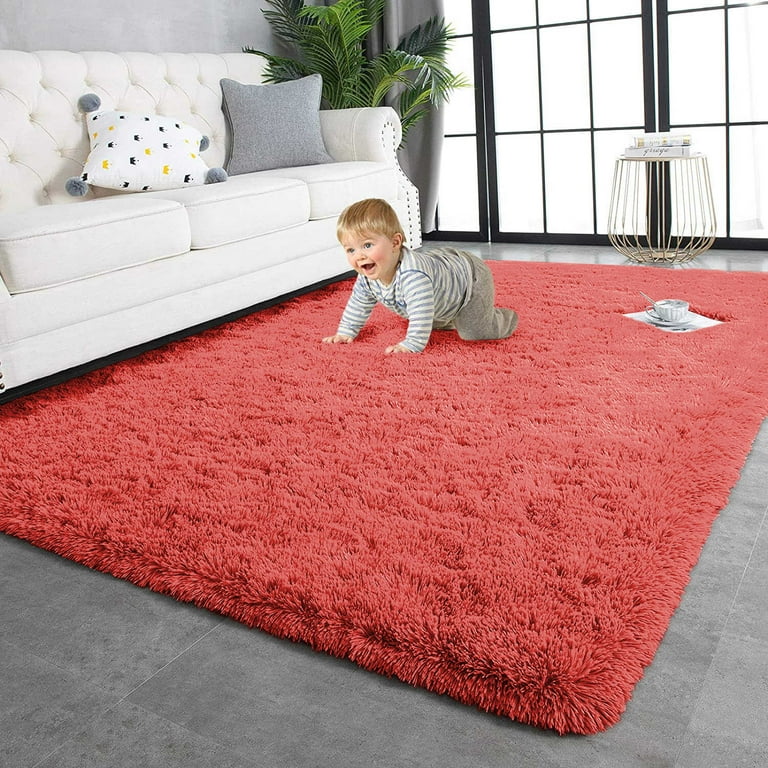Homore Cute Fluffy Velvet Carpet Soft Washable Area Rugs