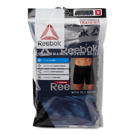 Reebok - Reebok Men's Performance Regular Leg Boxer Briefs, 4 Pack ...