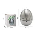 SDFGTstore Stainless Steel Egg Shape Mechanical Kitchen Timer 60-Minute ...