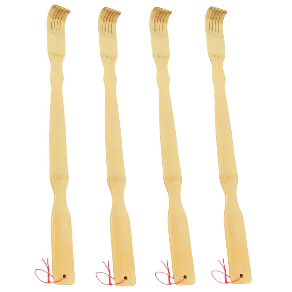Aosijia 4 Pcs Bamboo Back Scratcher 17.5 Inch Long Wooden Claw for ...
