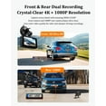 Dash Cam Front and Rear, Dash Camera for Cars 4K+1080, Dashcam Built-in ...