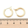 2pcs Brass Hoop Earrings Nickel Free Ring Real 18K Gold Plated 15x2mm ...