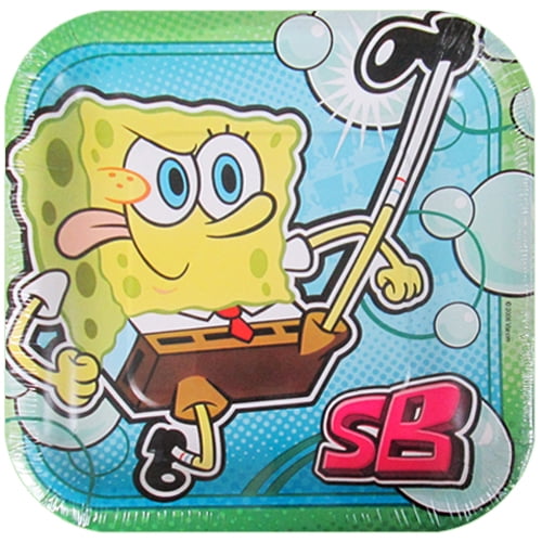 SpongeBob SquarePants 'Bubbles' Small Paper Plates (8ct) - Walmart.com