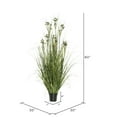 Vickerman 60" PVC Artificial Potted Green Grass with Pomp Balls ...