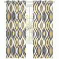 Abstract Art Sheer Curtains 96 Inch Long 2 Panels, Modern Diamond ...