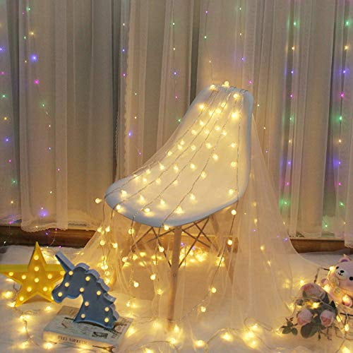 100 LED Bubble Ball String Lights, UL Approved 8 Dimmable Modes Plug in ...
