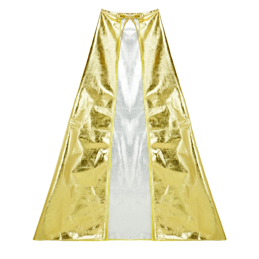 Seasonstrading Shiny Metallic Gold Cape - Superhero Magician King ...