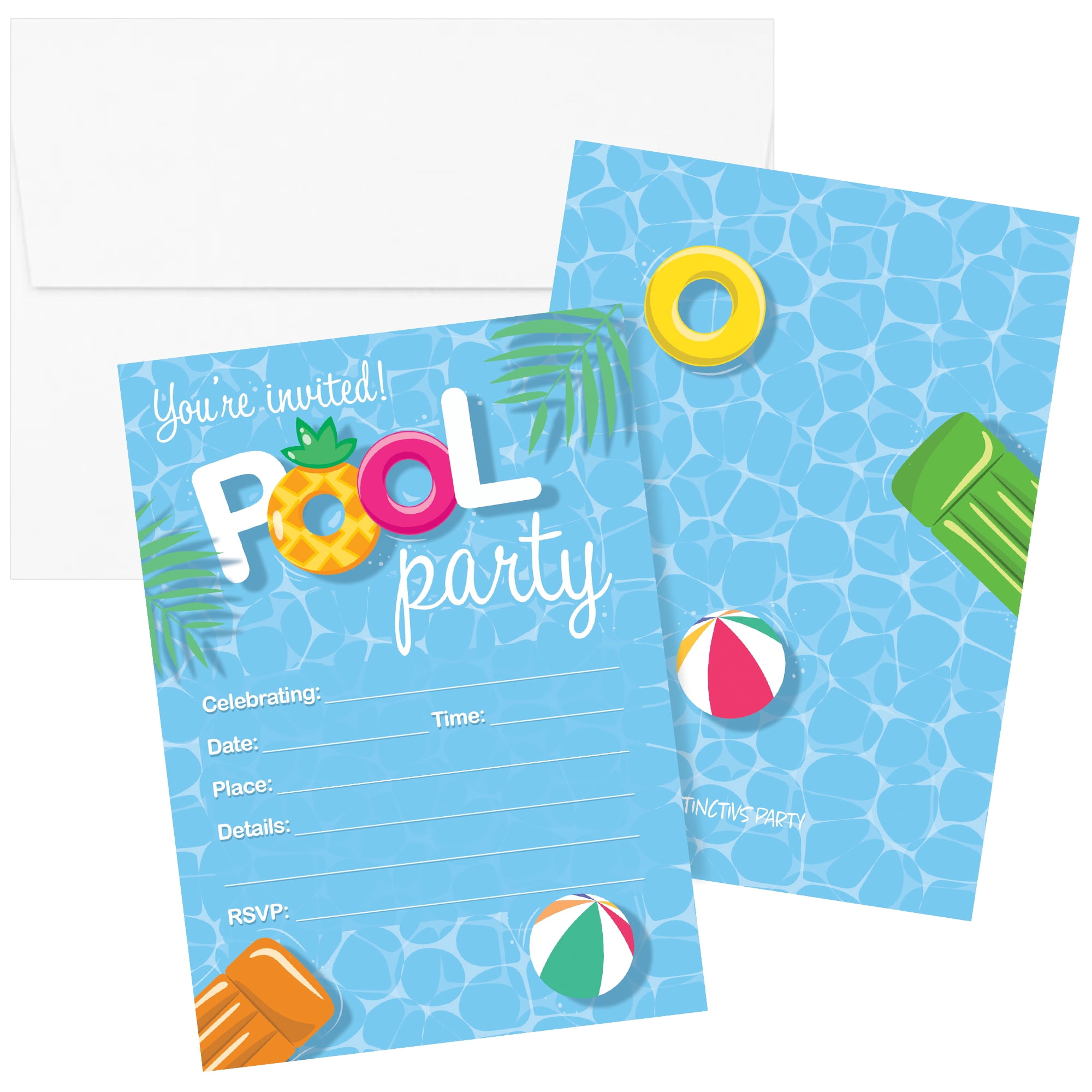 Pool Birthday Party Invitations Templates Free