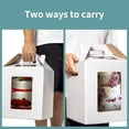 8 Pack Tall Cake Boxes 12x12x14 Inch Disposable Layered Bakery Carrier ...