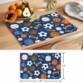 Ball Sports Placemats Set of 4 Navy Blue Place Mats Indoor Wipeable ...