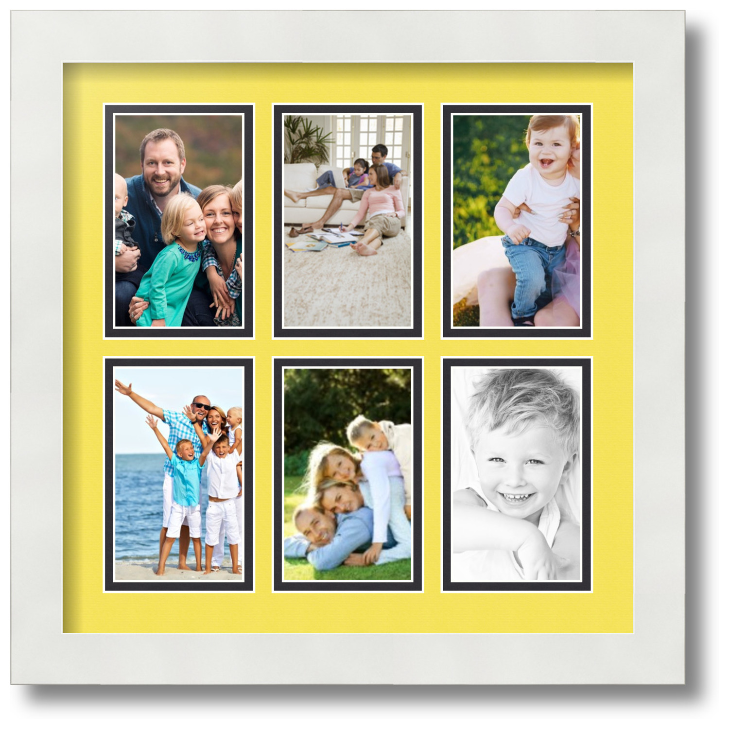 ArtToFrames Collage Photo Picture Frame With 6 3x5 Openings Framed