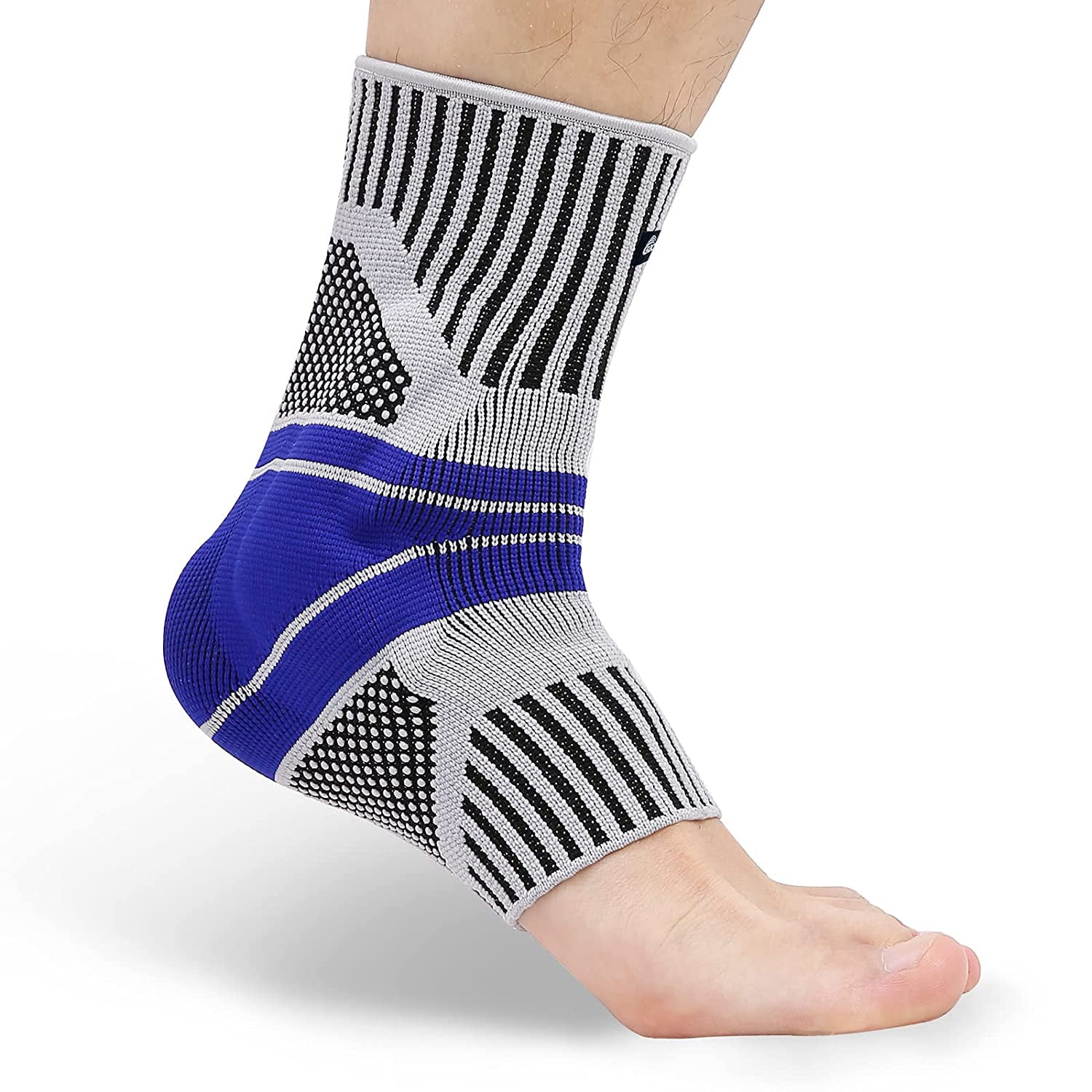 Ankle Brace Compression Support Sleeve with Silicone Gel-Plantar ...