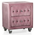 FOA Gijit 5pc Pink Fabric Bedroom Set - Queen + 2 Nightstands + Dresser ...
