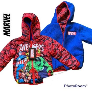 Marvel Boys’ Avengers Spider-Man Reversible Jacket – Sherpa Fleece ...