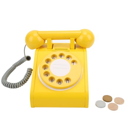 Kids Simulation Telephone Pink Old Fashioned Rotatable Dial Telephone ...