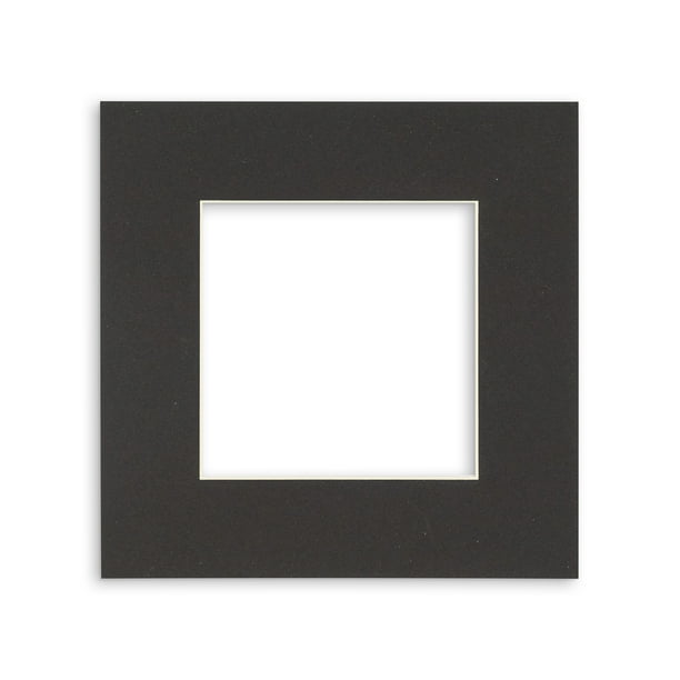 Black 12x12 White Picture Mats with White Core for 8x8 Pictures - Fits ...
