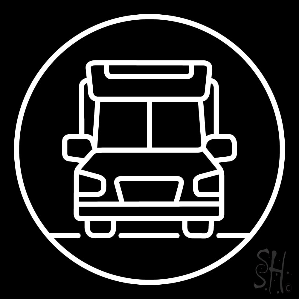Camper Front LED Neon Sign Black Square Cut Acrylic Backing With camper-front-led-neon-sign-black-square-cut-acrylic-backing-with