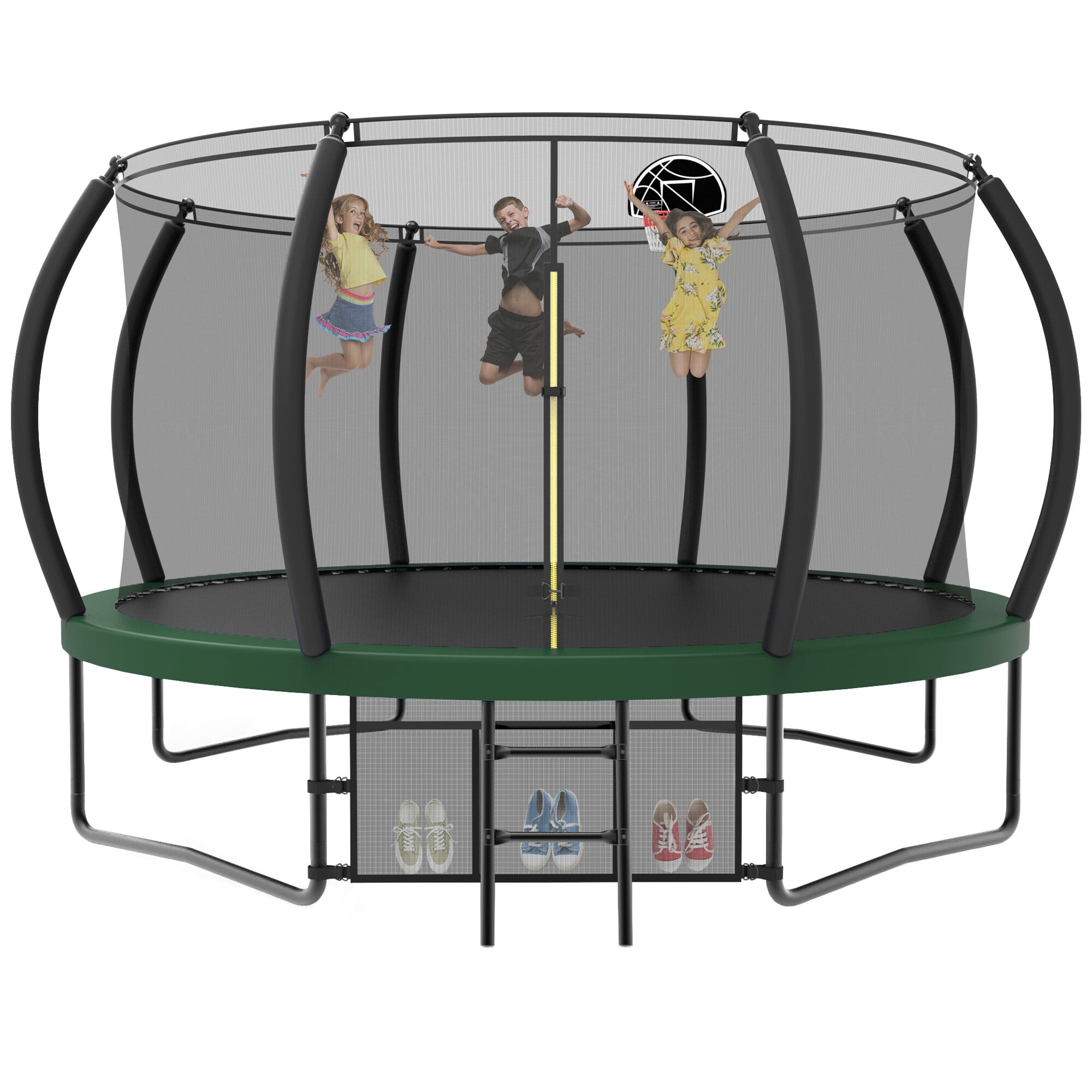 KOFUN Trampoline for Adults Kids, 12FT Trampoline, No Gap Design ...