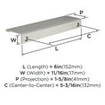 Amerock Streamline II 6 inch (152mm) Length Satin Nickel Cabinet Finger ...