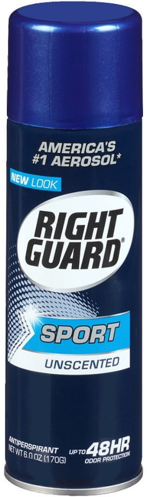 4 Pack - Right Guard Sport Unscented Aerosol Antiperspirant Spray 6 oz ...