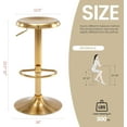 Adjustable Bar Stool, Swivel Round Metal Airlift Barstool, Backless ...
