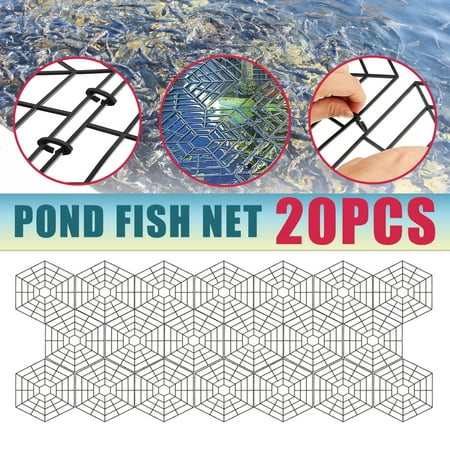 20 Fish Pond Floating Guard Plastic Protector Grid Cat Heron Deterrent ...