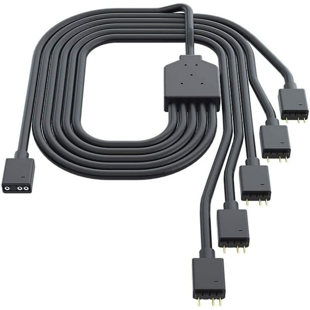 1 To 5 Argb Extension Cable, 1 To 5 Argb Splitter Cabie, Suitable For 3 ...
