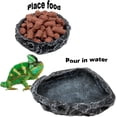 2 Pack Reptile Feeding Dish Corner Bowl, Reptile Water Dish Food Bowl ...