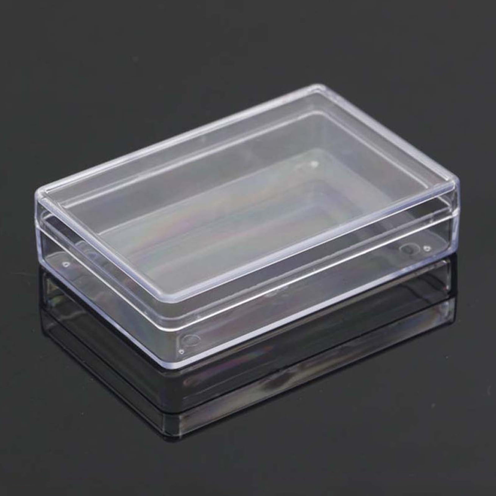 Rectangular Transparent Plastic Storage Case Playing Card Container for ...
