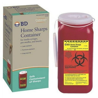 Sharpstar In-Room Sharps Container, Mailbox Lid, Red, 5qt. 8507SA (Pack ...
