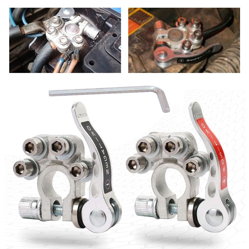 Battery Terminal Connectors, 2Pcs Quick Release Disconnect Car Battery ...