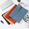 Hariumiu A4 Size File Folder, Snap Button Closure File Bag, Solid Color ...
