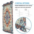 Boho Orange Blue Door Curtains for Door Window, French Sidelight Front ...