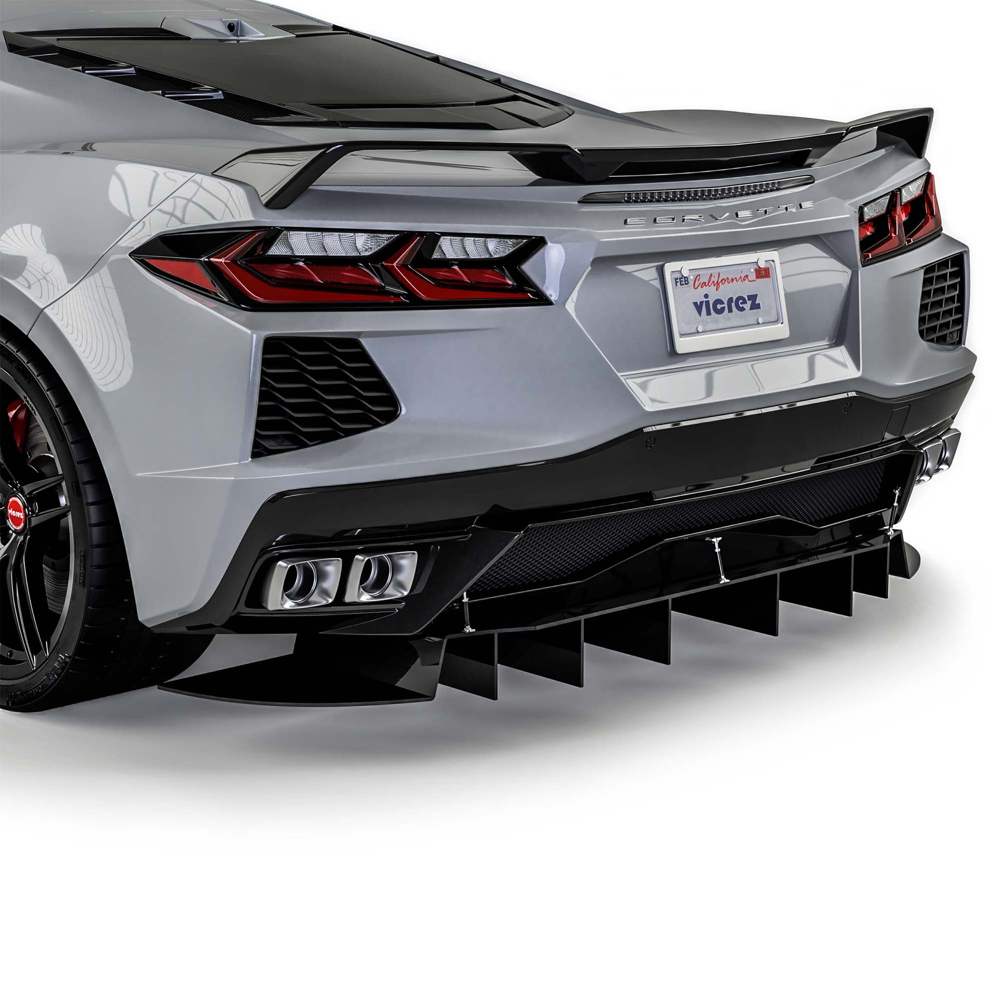 Vicrez R1 Rear Diffuser vz102106 | Chevrolet Corvette C8 2020-2021 ...