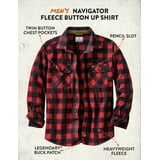 Legendary Whitetails Men's Navigator Fleece Button Up Long Sleeve Plaid ...