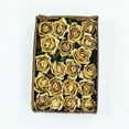 BalsaCircle 24 Gold 2" Mini Foam Roses Artificial Flower Stems ...