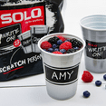 Solo 'Write on' Disposable Plastic Cups, Printed, 18oz, 22 Count ...