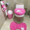 Hello Kitty Anime Peripheral Cartoon Toilet Cover Three-piece Set Cute ...