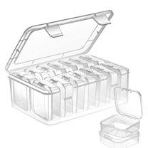 Paylak 10 Storage Square Clear Containers for Small Items Organizer 2.5 ...