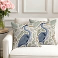 Cartoon Egret Throw Pillow Covers 16 x 16 Inch Pillow Covers Set of 2 ...