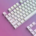 97 Keys White Contour Lines PBT Double Shot Keycaps Sidelit Light ...